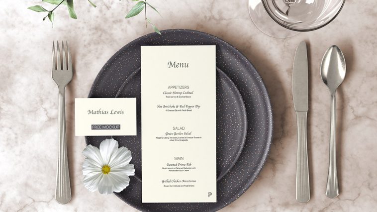 Free Vertical Menu Card Mockup PSD - Free Mock-Ups | PsFiles