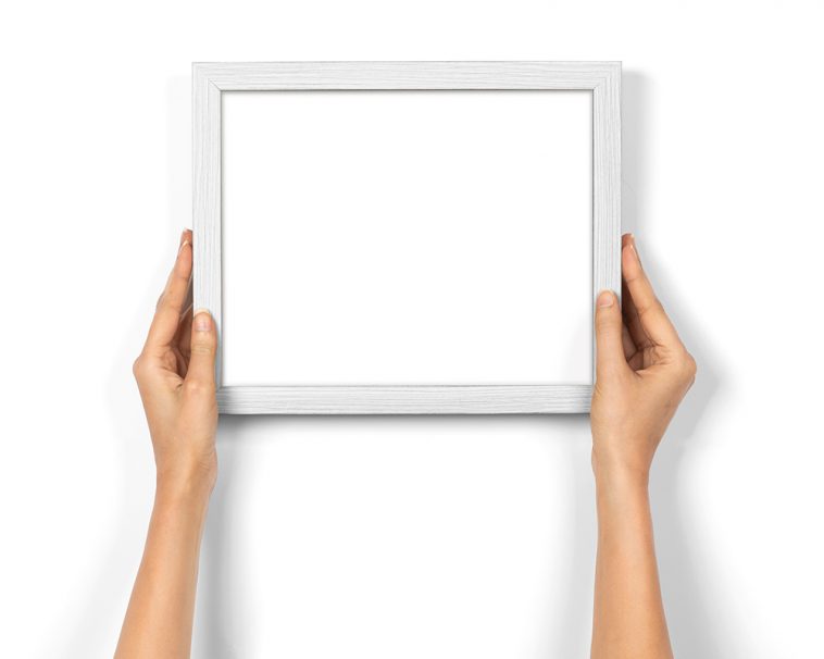 Free Hand Holding Photo Frame Mockup PSD - PsFiles
