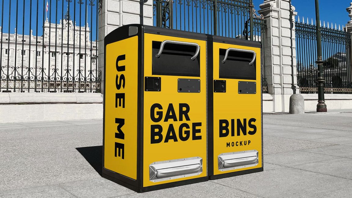 5 Free Garbage Bin / Trash Can Mockup PSD Files - PsFiles