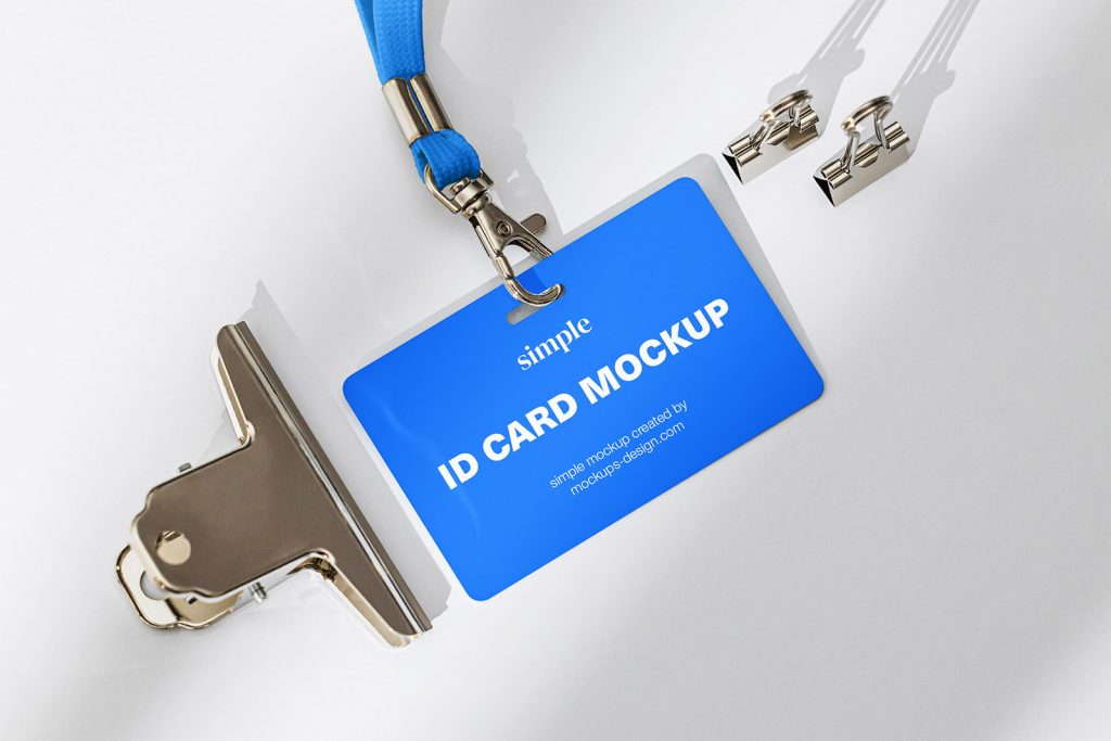 Free ID Card Mock-up PSD Scene - PsFiles