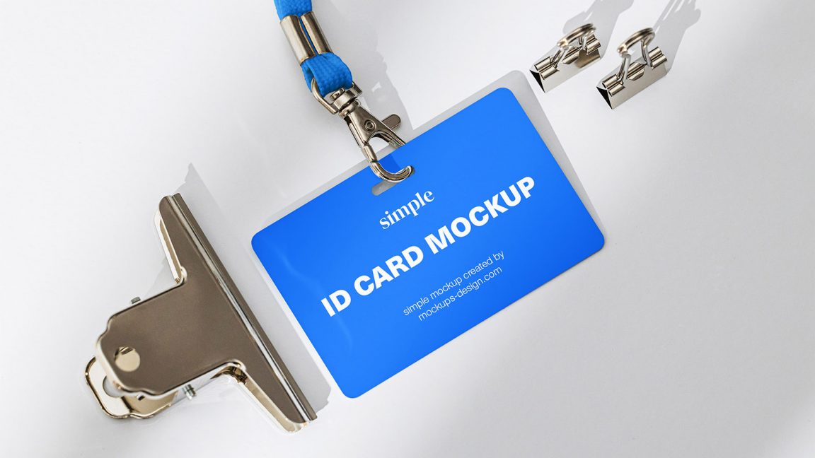 Hanging ID Card Mockup PSD - PsFiles