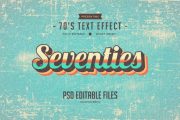 Free Seventies Style Text Effect PSD - PsFiles