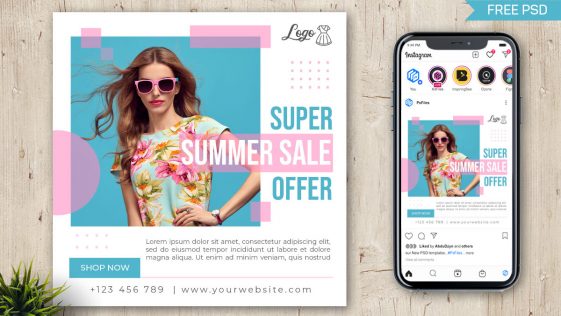 Free Instagram Promo Post Template PSD - PsFiles