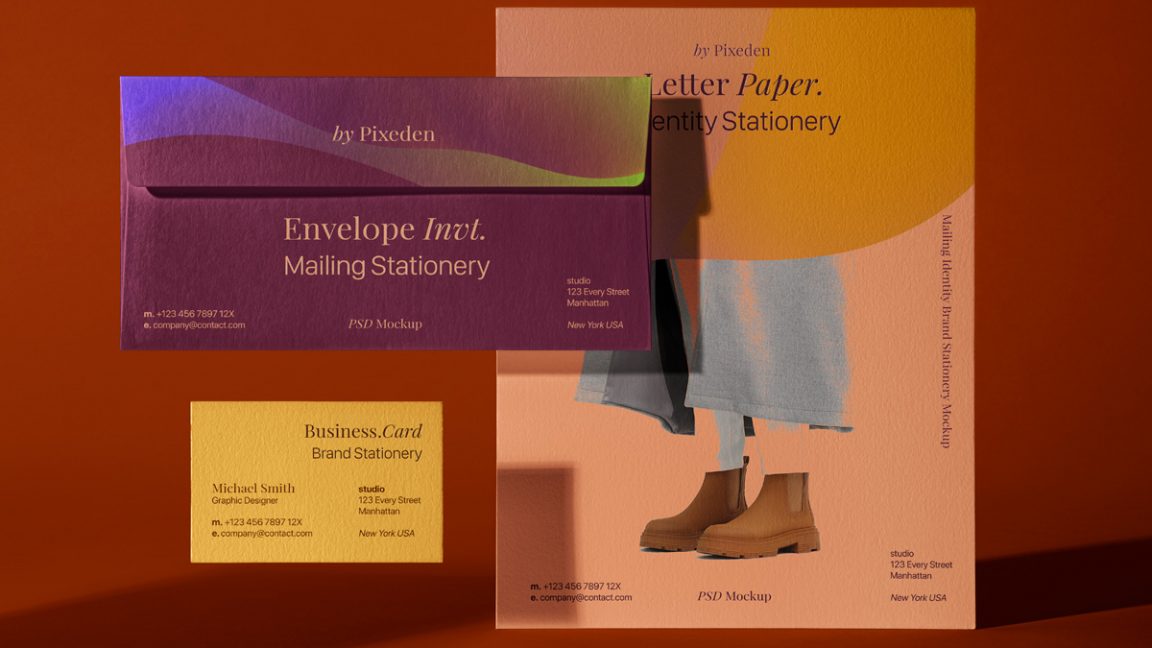 Free Letterhead and Envelope Cover Mockup PSD - PsFiles