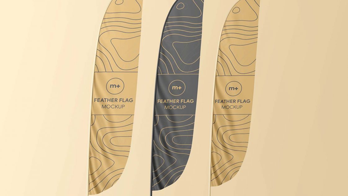 Free Feather Flag Banner Mockup - Free PSD Mockups | PsFiles