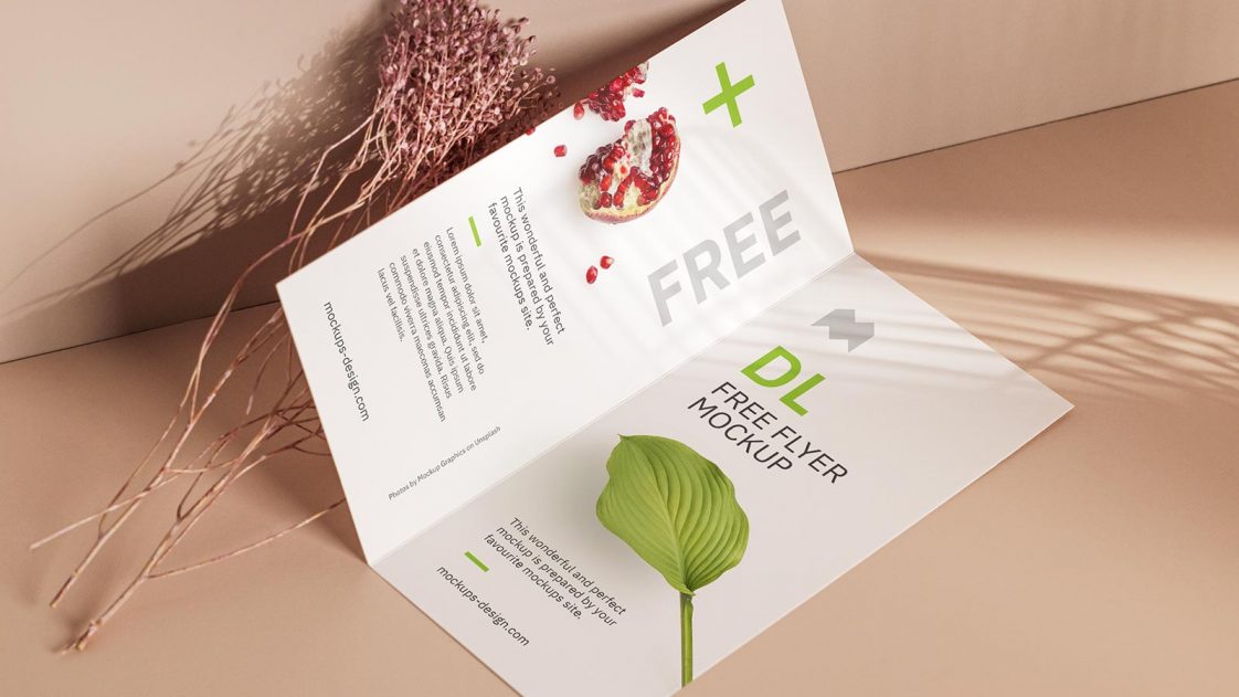 A4 Bi-Fold Brochure Mockup PSD File - PsFiles