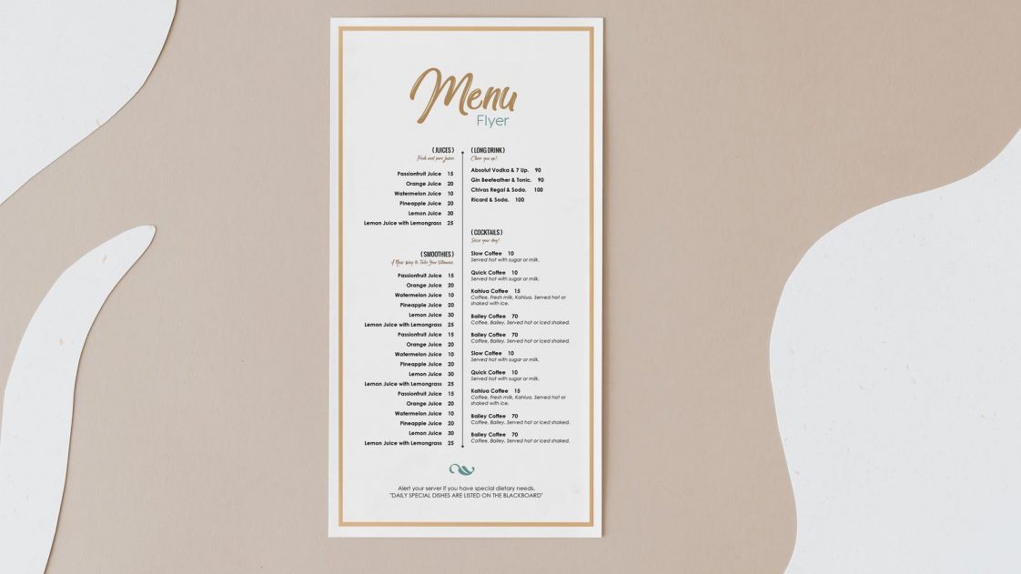 Free Restaurant Vertical Menu Mockup PSD - Free Mock-Ups | PsFiles