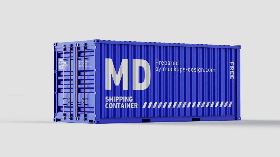 Free Shipping Containers Mockup PSD - PsFiles