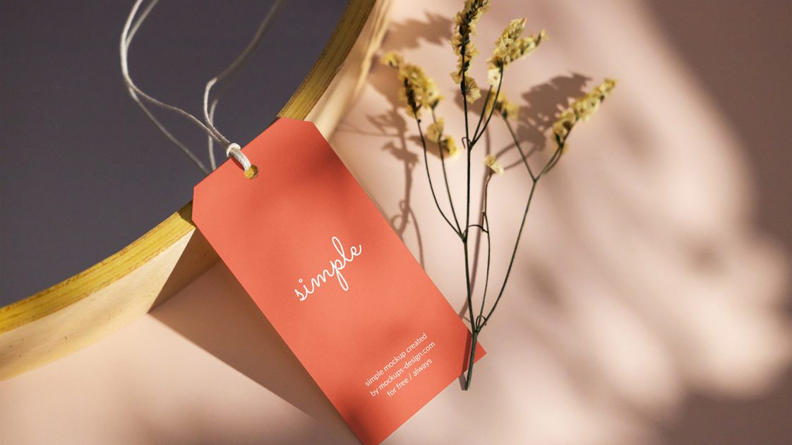 Free Square Hang Tag Mockup PSD - PsFiles