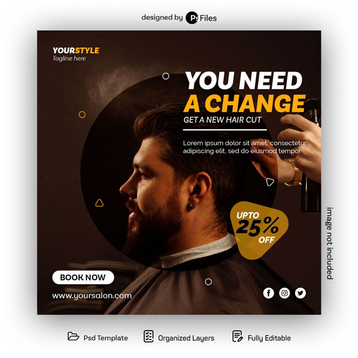 Free Beauty Salon Social Media Post Design PSD Template - PsFiles