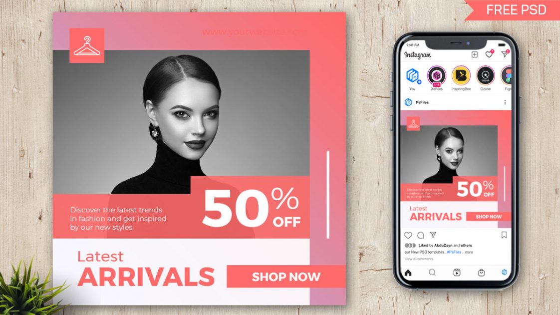 Free Instagram Promo Post Template PSD - PsFiles