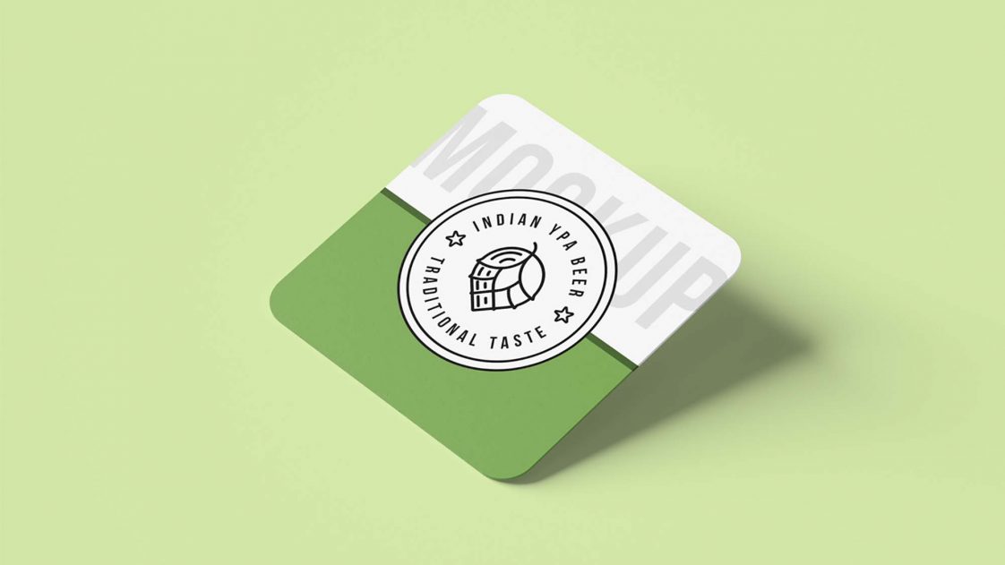 Free Corner Rounded Square Coaster Mockup PSD - PsFiles