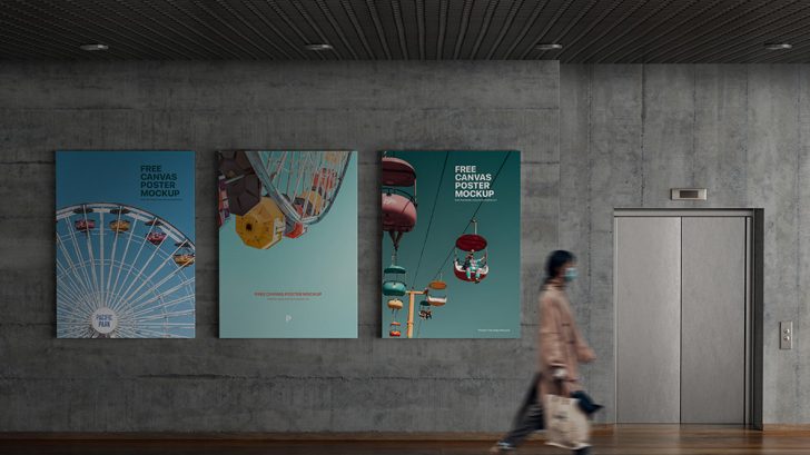 6 Free Canvas Mockup PSD set - PsFiles