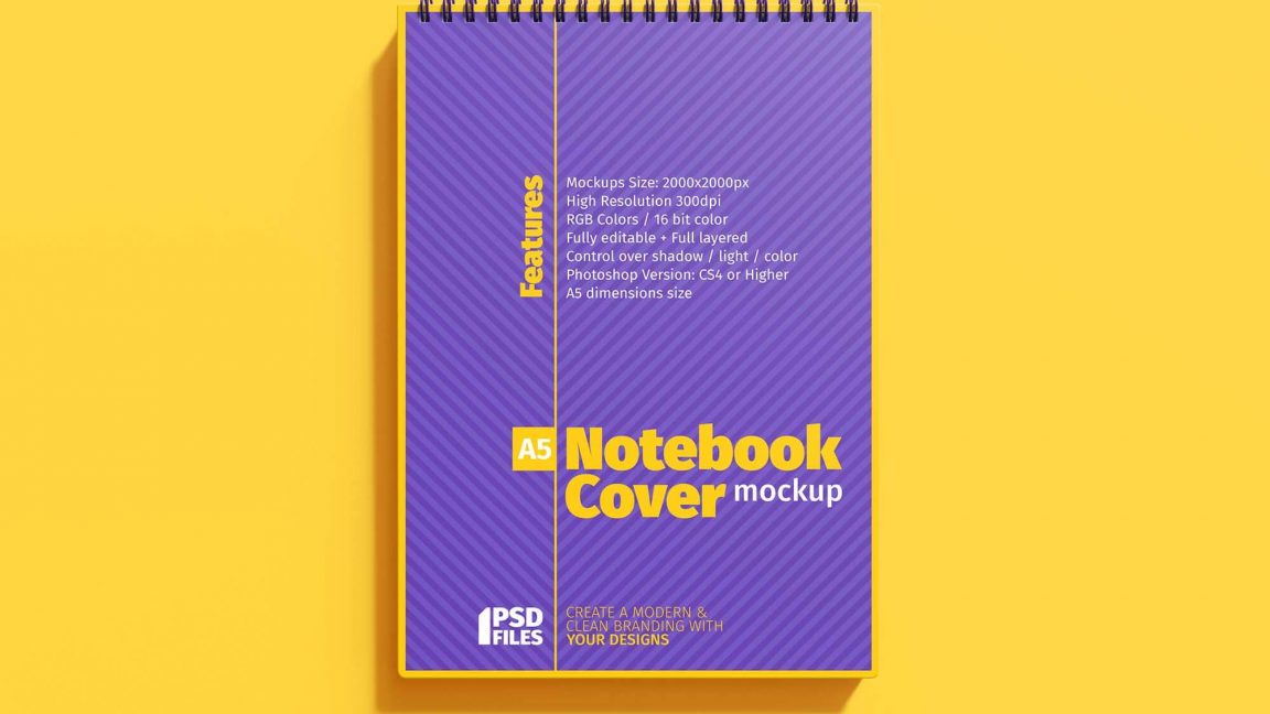 Free Falling Pocket Notebook Mockup PSD - PsFiles