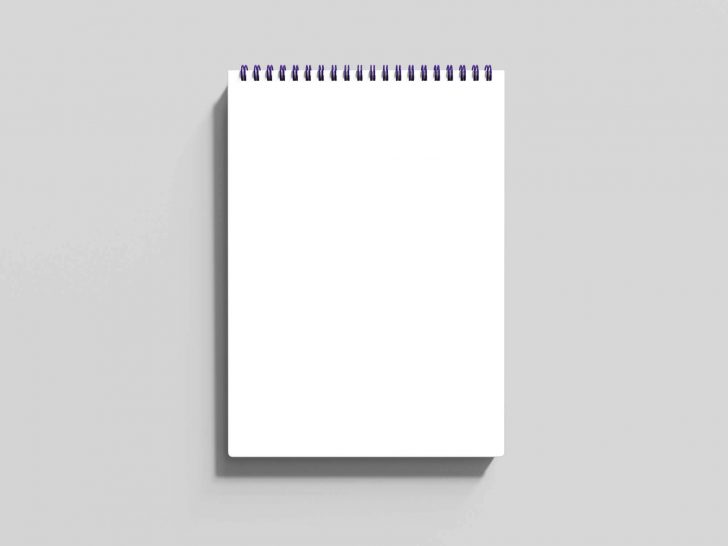 Free A5 Cover Notebook Mockup PSD - PsFiles