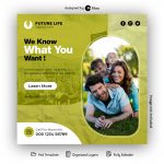 Future Life - Insurance Agency Social Media Post Design Template Free Psd