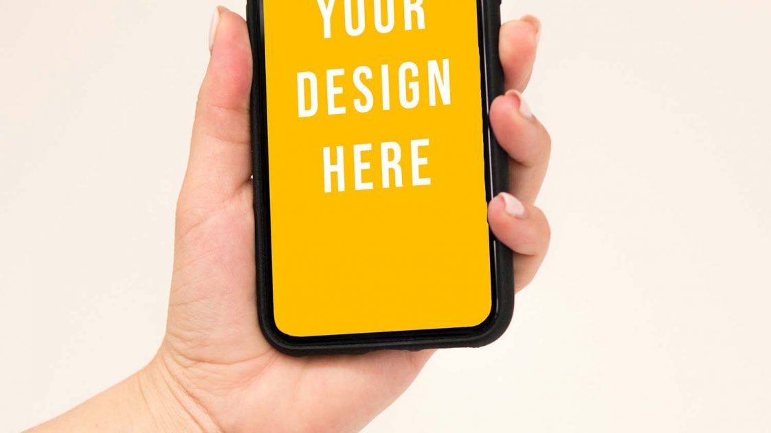 Free Phone Mockup PSD in Hand - PsFiles