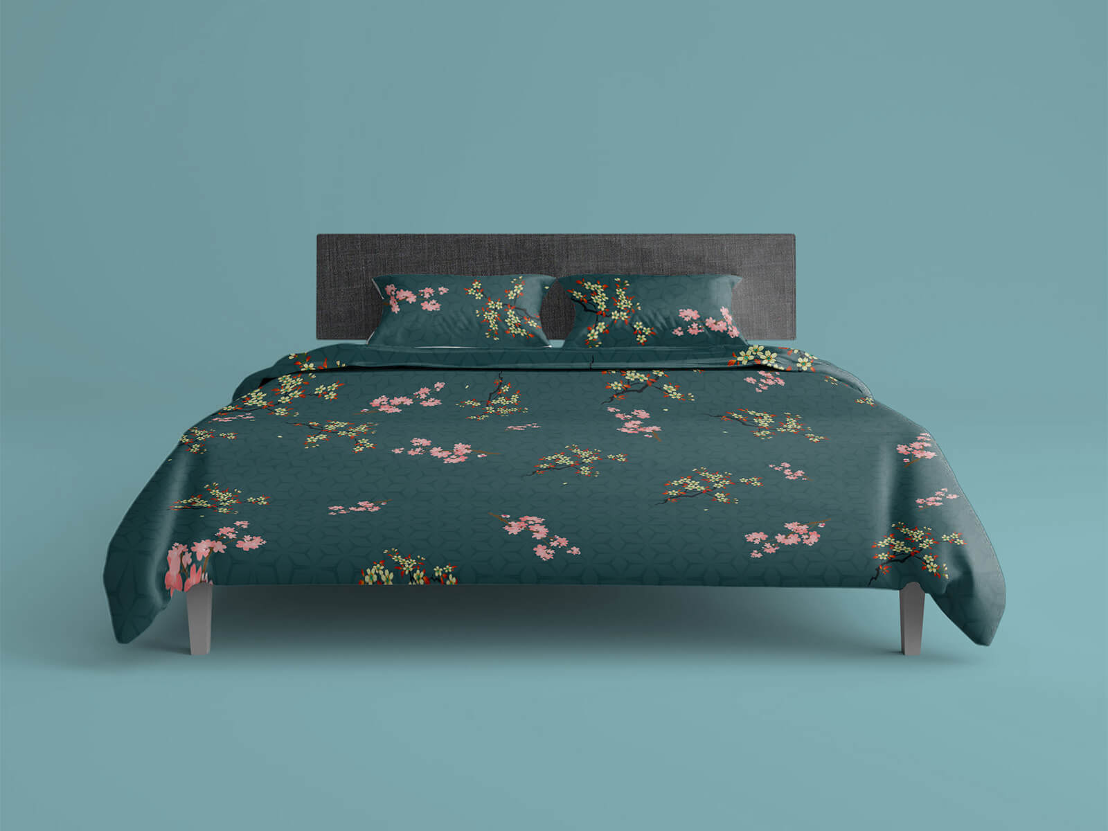 Free Bed Sheet Quilt Cover Linen Mockup PSD - PsFiles