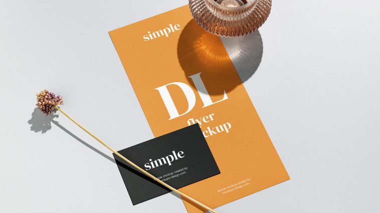 Free DL Flyer Mockup 5 PSD Set - PsFiles