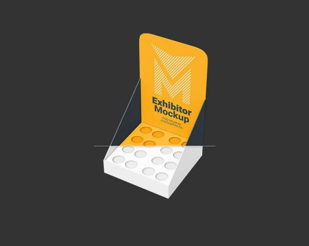 Free Product Exhibitor Packaging Display Mockups PSD Set - PsFiles
