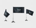 Free Office Table / Desk Flag Mockups PSD Set - PsFiles