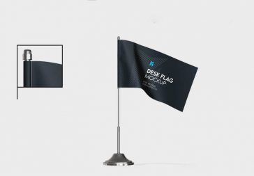 Free Office Table / Desk Flag Mockups PSD Set - PsFiles