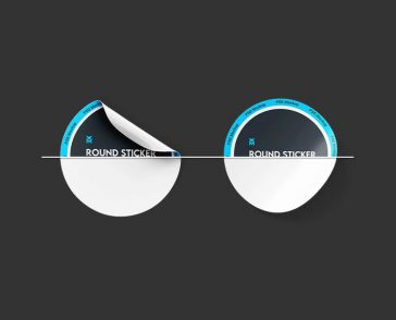 Free Round Sticker Label Mockup PSD Set for Packaging - PsFiles
