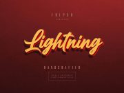 Lightning 3D Text Effect PSD - PsFiles