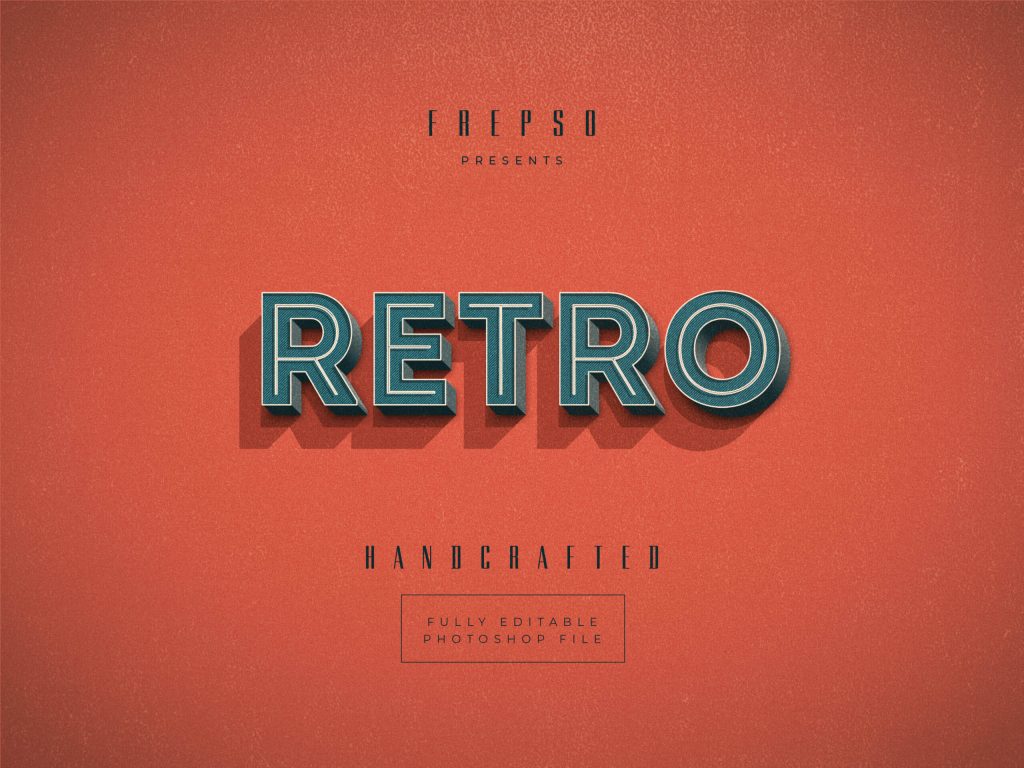 Old Style Retro 3d Text Effect Free PSD - PsFiles