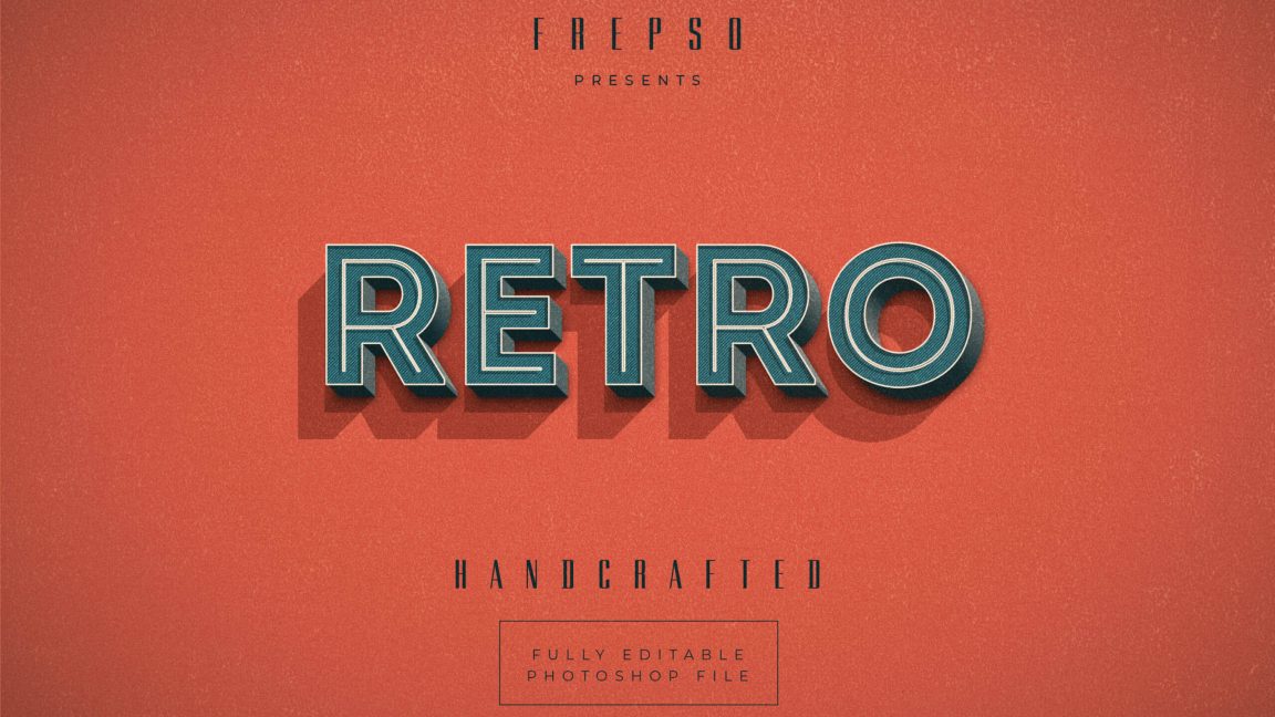Retro 3D Text Effect Vol 05 - PsFiles