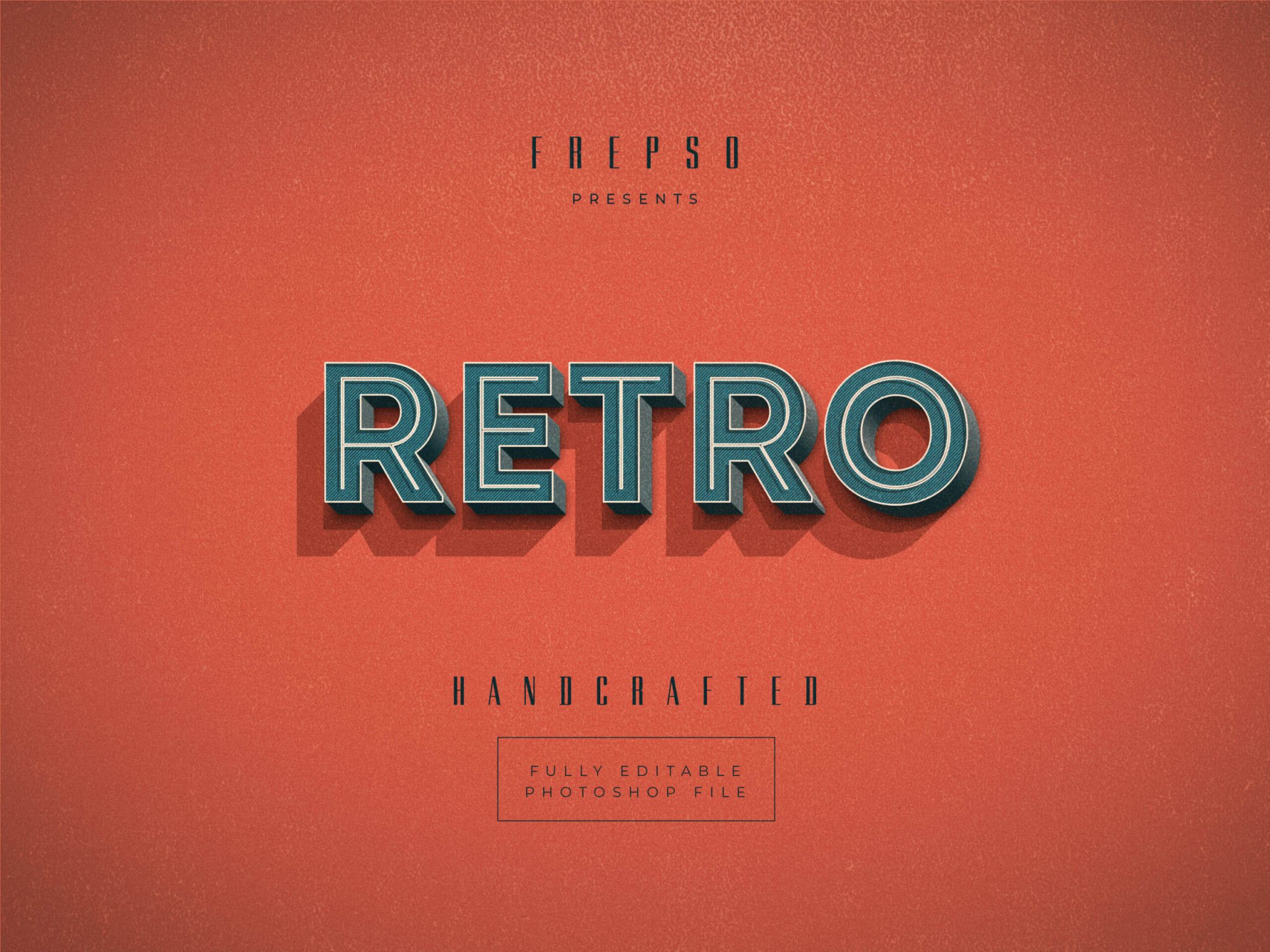 Old Style Retro 3d Text Effect Free PSD - PsFiles
