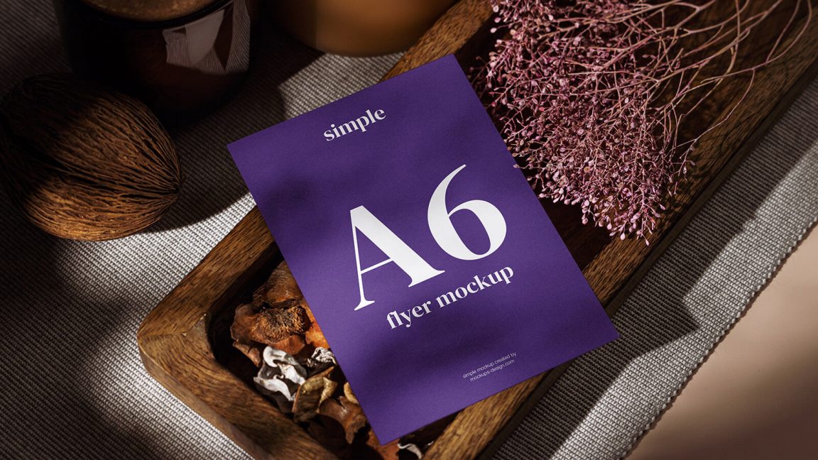 Hand Holding Horizontal Flyers / Long Cards Mockup Set - PsFiles