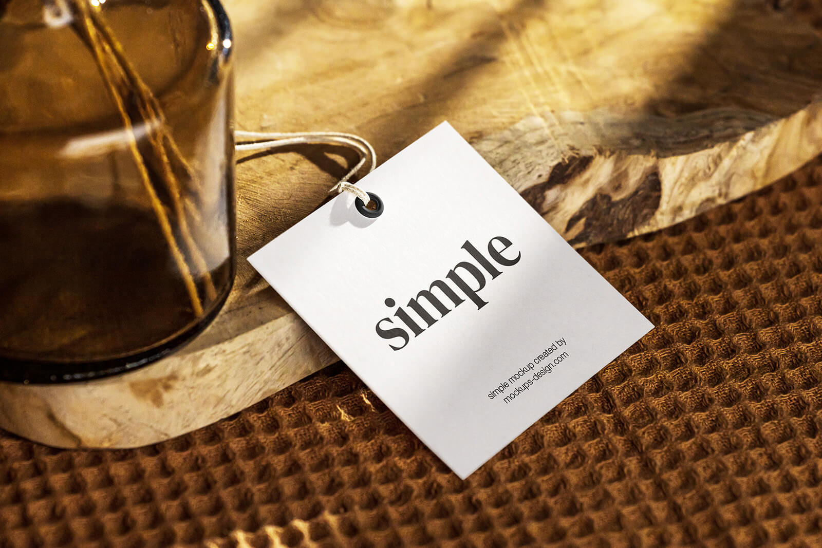 Free Square Hang Tag Mockup PSD - PsFiles