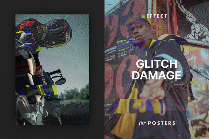 Free Glitch Damage Effect for Posters PSD file - PsFiles - Free ...