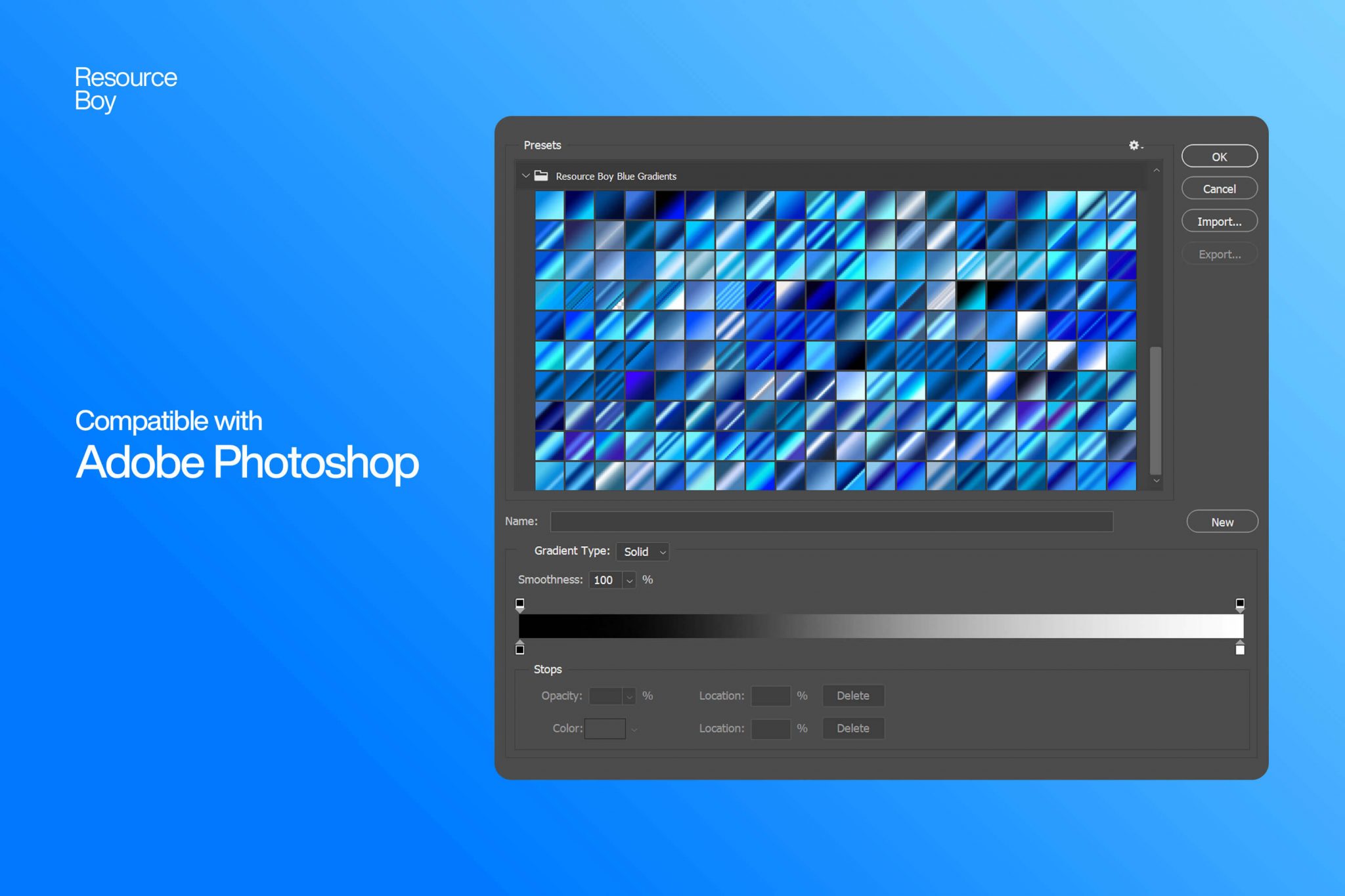 200 Shining Blue Free Photoshop Gradients - PsFiles