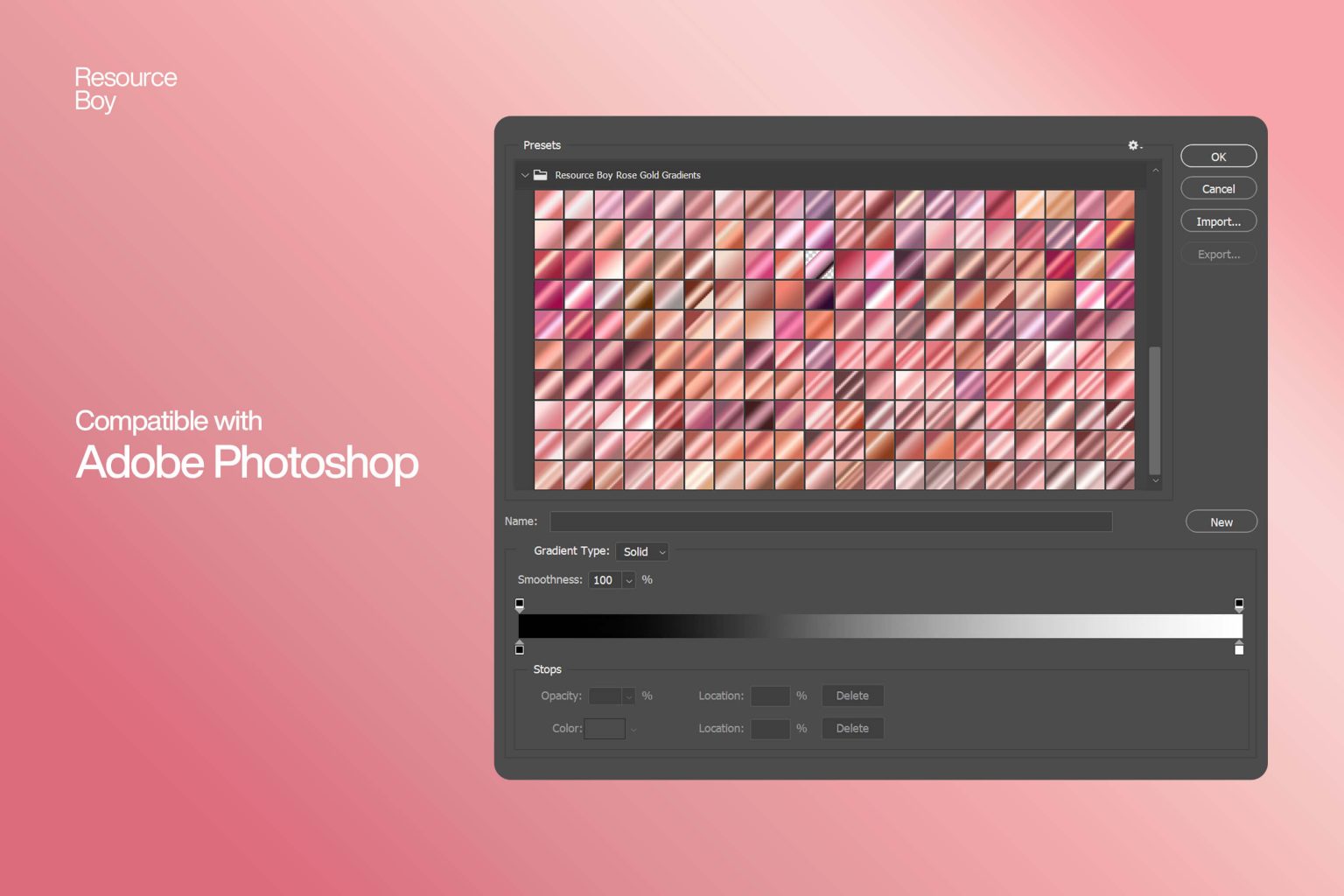 Free 200 Shiny Rose Gold Photoshop Gradients for Free - PsFiles