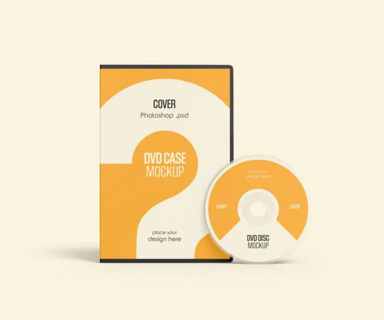 4 Free DVD Plastic Case Mockup PSD Set - PsFiles