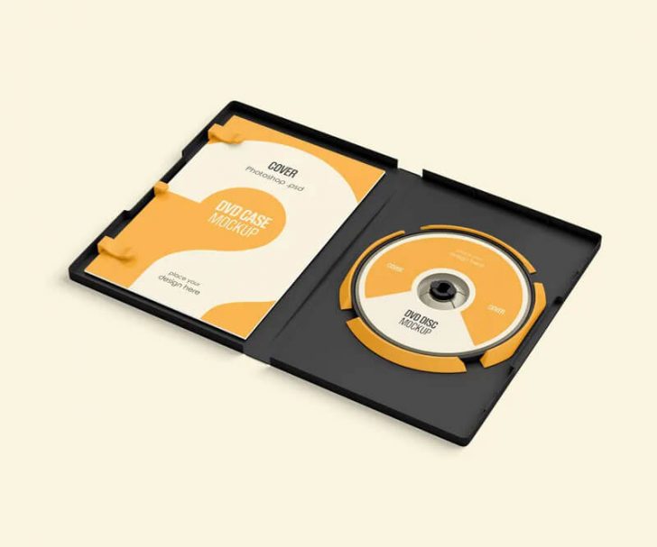4 Free DVD Plastic Case Mockup PSD Set - PsFiles