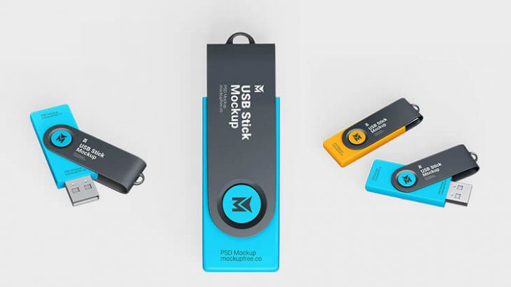 Free Portable External Hard Drive Mockup PSD Set - PsFiles