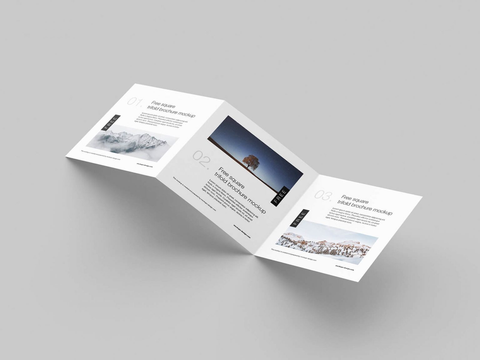 8 Free Square Tri-Fold Brochure Mockup PSD Files - PsFiles - Free ...