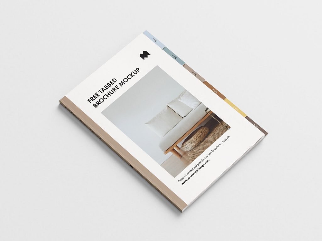 Free Tabbed A4 Brochure Book Mockups 5 PSD set - PsFiles