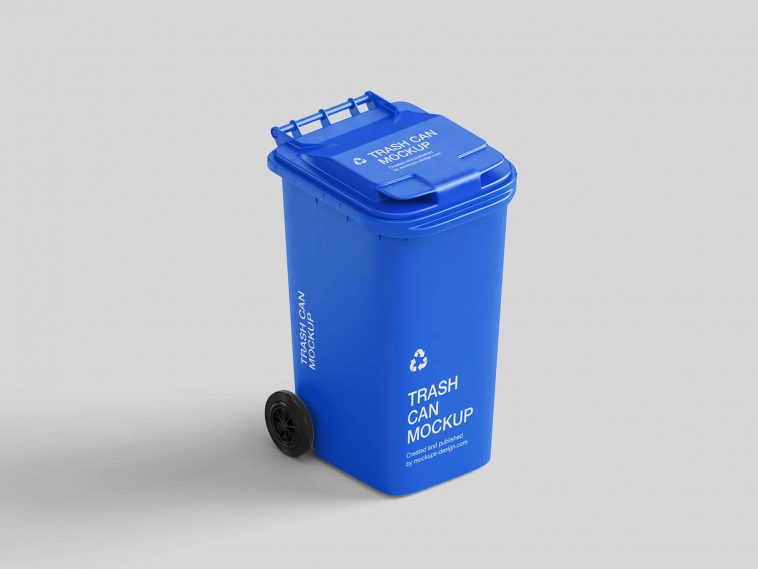 5 Free Garbage Bin / Trash Can Mockup PSD Files - PsFiles