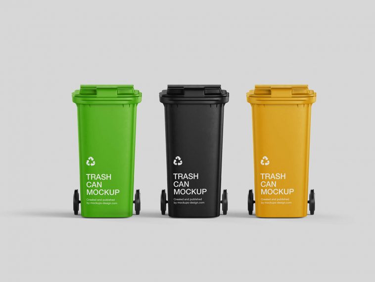 5 Free Garbage Bin / Trash Can Mockup PSD Files - PsFiles