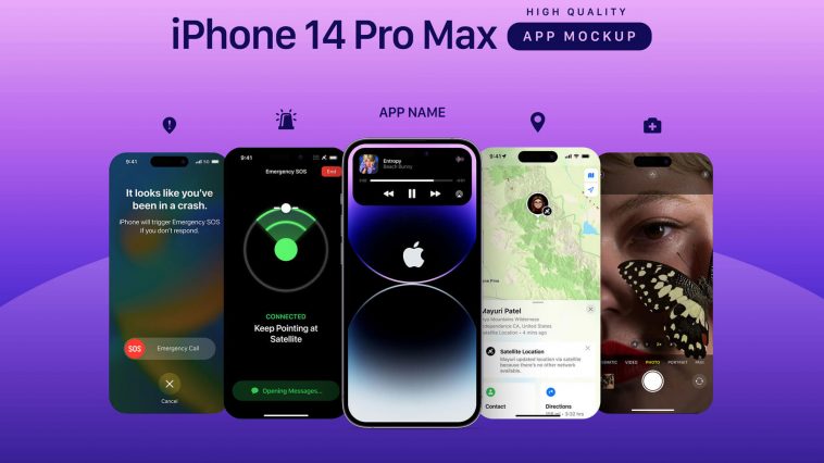 Free iPhone 14 Max Pro Mockup PSD - PsFiles