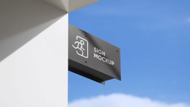 Free Metal Box Logo Signage Mockup PSD - PsFiles