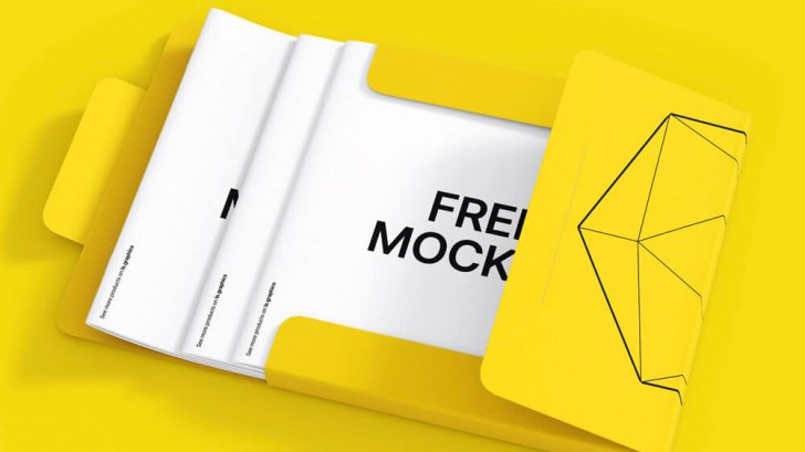 Free Office File Folder Free Mockup PSD set - PsFiles