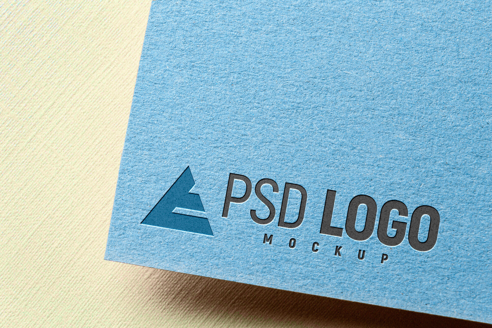 Letterpress Logo Mockup PSD free - PsFiles