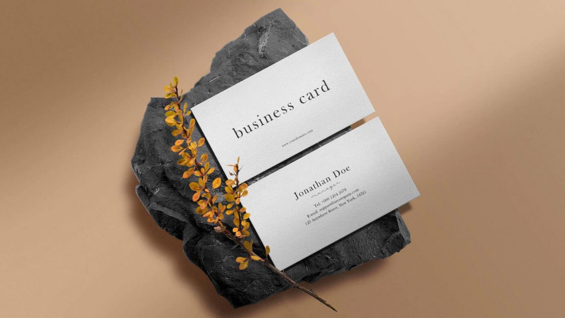 Free Business Card Mockup on Cloth - PsFiles