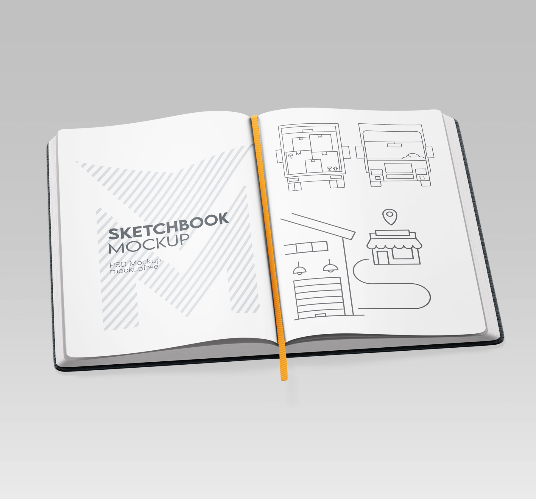 3 Free Sketchbook Mockup PSD Set - PsFiles