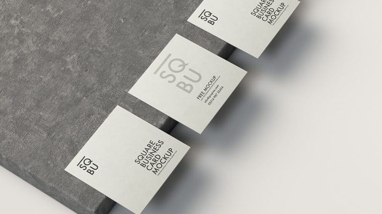 Free Square Card Mockup with Pillow - PsFiles